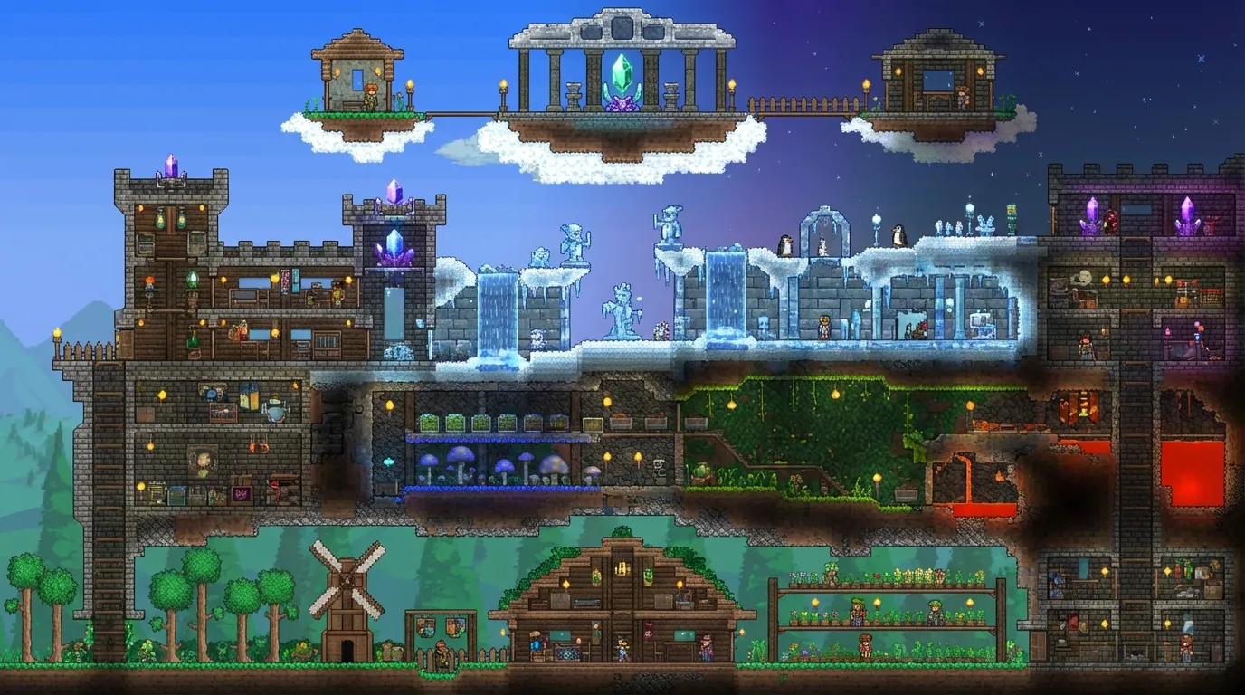 Terraria Base Design Masterclass – From Efficient Farms to Endgame ...